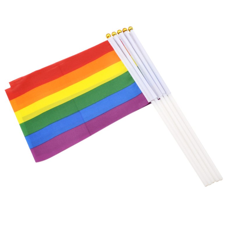 Rainbow Pride Small Hand Flags (5 Pieces) - Queerks™