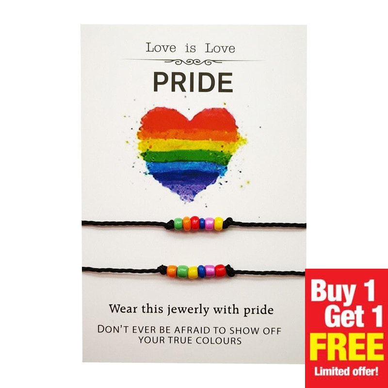Love Is Love LGBT Pride Rope Bracelet (Buy 1 Get 1 PROMO) - Queerks™